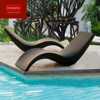 China Outdoor Beach Aluminum Furniture Chairs with Modern Design Style Rattan Sun Lounger for sale