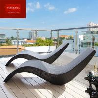 China Outdoor Beach Aluminum Furniture Chairs with Modern Design Style Rattan Sun Lounger for sale