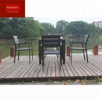 China 5 Cm Cushion Outdoor Garden Plastic Wood Furniture Leisure Dining Chair for sale