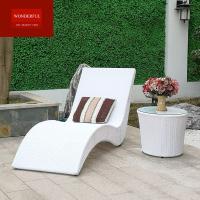 China Outdoor Beach Aluminum Furniture Chairs with Modern Design Style Rattan Sun Lounger for sale