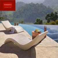China Outdoor Beach Aluminum Furniture Chairs with Modern Design Style Rattan Sun Lounger for sale