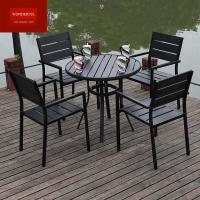 China 5 Cm Cushion Outdoor Garden Plastic Wood Furniture Leisure Dining Chair for sale