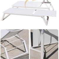 China Outdoor Aluminum Chaise Lounge for Garden Patio Furniture Design at Hotel Resort for sale