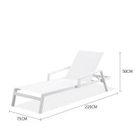 China Outdoor Aluminum Chaise Lounge for Garden Patio Furniture Design at Hotel Resort for sale
