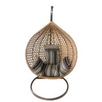 China Outdoor Furniture Wicker Hanging Chair with Newest Rattan Swing Design and Cushion Color for sale