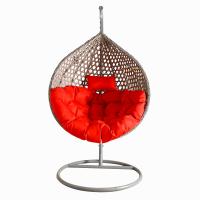 China Outdoor Furniture Wicker Hanging Chair with Newest Rattan Swing Design and Cushion Color for sale