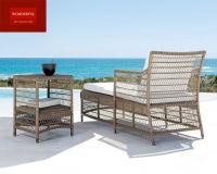 China Aluminum Frame All-Weather Wicker Garden Rattan Lounge Chair with Water-Proof Cushion for sale