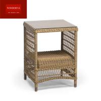 China Aluminum Frame All-Weather Wicker Garden Rattan Lounge Chair with Water-Proof Cushion for sale