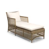 China Aluminum Frame All-Weather Wicker Garden Rattan Lounge Chair with Water-Proof Cushion for sale