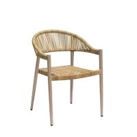 China Nordic Dining Furniture Garden Chair with Quick Dry Foam and Aluminum Woven Rope for sale