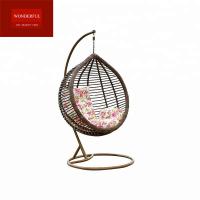 China Outdoor Single Swing All-Weather Rattan Hanging Chair with Modern Design Style on Sal for sale