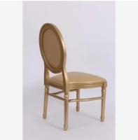 China Specific Hotel Chair Modern Design Luxury Shiny Gold PP Resin Popular Dining Chair Ghost Wedding Louis Chair for sale