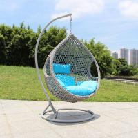 China Single Leisure Styles Metal Frame Hanging Chair for Outdoor Rattan Swing Furniture for sale
