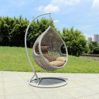 China Single Leisure Styles Metal Frame Hanging Chair for Outdoor Rattan Swing Furniture for sale