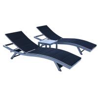 China Outdoor Daybed Pool Chaise Lounge Chair Rattan Sun Lounger Set for Outdoor Furniture for sale