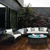 China Outdoor Aluminum Sofa Beach Furniture with 2mm Frame Thickness PE Wicker Rattan for sale
