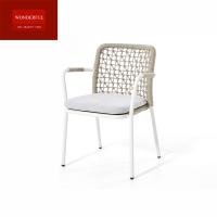 China Quick Dry Foam Size Custom Dining Teak Wood Rope Chair for Modern Garden for sale