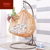 China Outdoor Furniture Double Seats Swing Chair in Black PE Rattan for Comfortable Relaxation for sale