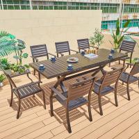 China Outdoor Garden Dining Set with Metal Cast Aluminum Chairs and Best Water Proof Table for sale