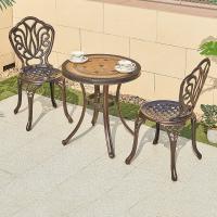 China Outdoor Garden Furniture Cast Aluminum Table and Chair Set for Comfortable Dining for sale