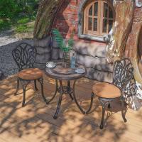 China Outdoor Garden Furniture Cast Aluminum Table and Chair Set for Comfortable Dining for sale