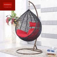 China Indoor and Outdoor Farmhouse Water Shaped Swing Chair with Customizable Cushion Color for sale