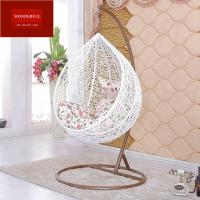 China Indoor and Outdoor Farmhouse Water Shaped Swing Chair with Customizable Cushion Color for sale
