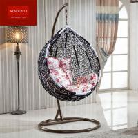 China Indoor and Outdoor Farmhouse Water Shaped Swing Chair with Customizable Cushion Color for sale