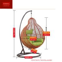 China Metal Frame Hand-made Rattan Swing Wicker Chair for Outdoor Garden Villa Hanging Basket for sale