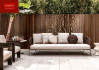 China Power Coated Frame Finish and Quick Dry Foam Double Seat Garden Furniture for Outdoor Sofa for sale