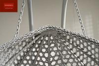 China Outdoor Space Water Drop Shape Swing Chair Wicker Furniture for Modern Design Leisure for sale