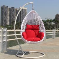 China Metal Frame Single Swing Chair with Hand-Made PE Rattan Hanging and Mail Packing for sale
