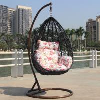 China Metal Frame Single Swing Chair with Hand-Made PE Rattan Hanging and Mail Packing for sale