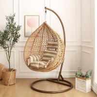 China Metal Frame Single Swing Chair with Hand-Made PE Rattan Hanging and Mail Packing for sale