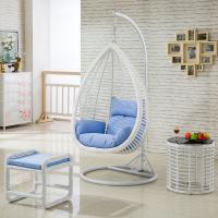 China Metal Frame Single Swing Chair with Hand-Made PE Rattan Hanging and Mail Packing for sale