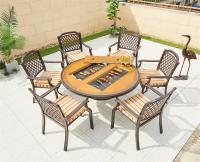 China Black and White Metal Frame Patio Furniture Newest Design for Outdoor BBQ Dining for sale