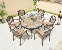 China Black and White Metal Frame Patio Furniture Newest Design for Outdoor BBQ Dining for sale