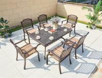 China Black and White Metal Frame Patio Furniture Newest Design for Outdoor BBQ Dining for sale