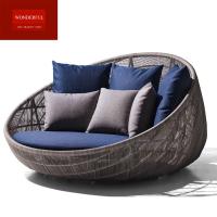 China Outdoor Patio Furniture Garden Rattan Wicker Daybed with Water Proof Cushion for sale