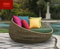 China Outdoor Patio Furniture Garden Rattan Wicker Daybed with Water Proof Cushion for sale
