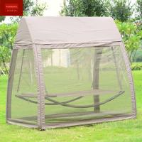 China Cottage Garden Furniture Outdoor Leisure Swing Bed Gazebo with Mosquito Net for sale