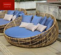 China Modern Design Outdoor Sun Lounger Beach Chair Popular Patio Rattan Outdoor Lounger Bed for sale