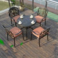 China Outdoor Dining Set Convenient Design with Mail Packing Cast Aluminium Table and Chair for sale