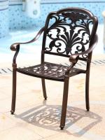 China Outdoor Dining Set Convenient Design with Mail Packing Cast Aluminium Table and Chair for sale