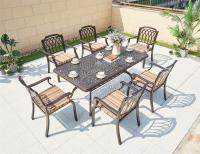 China Economical Outdoor Dining Set Garden Set with Outdoor Cast Aluminum Table and Chair for sale