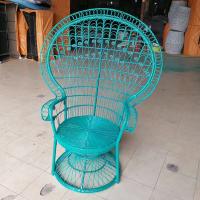 China Contemporary White Color Princess Peacock Chairs Made of Natural Color Rattan Wicker for sale