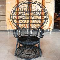 China Contemporary White Color Princess Peacock Chairs Made of Natural Color Rattan Wicker for sale