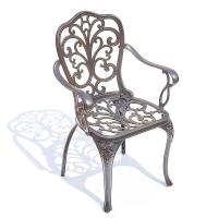 China Outdoor Garden Cast Aluminum Patio Dining Set with Table and Chair in Mail Packing for sale