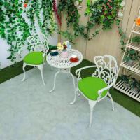 China Customized Color Metal End Table Set Courtyard Furniture with Cast Aluminum Tea Table for sale