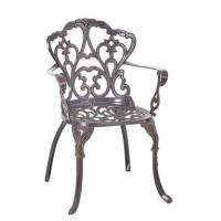 China Customized Color Metal End Table Set Courtyard Furniture with Cast Aluminum Tea Table for sale